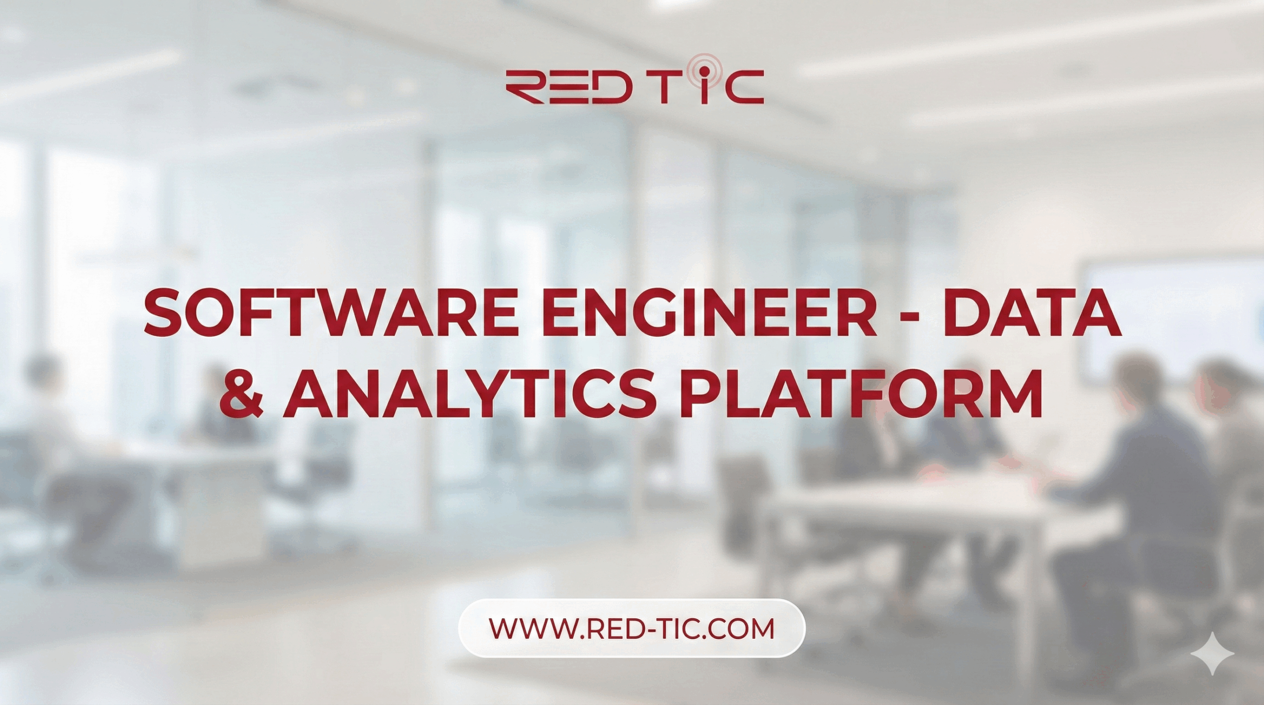 SOFTWARE ENGINEER - DATA & ANALYTICS PLATFORM - RED TIC